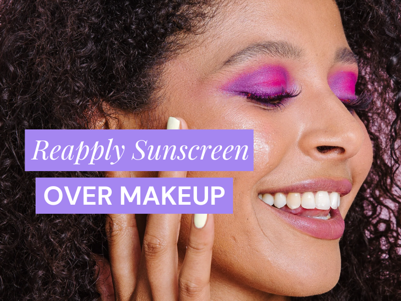 How to Reapply Sunscreen over Makeup – Naked Sundays AUS